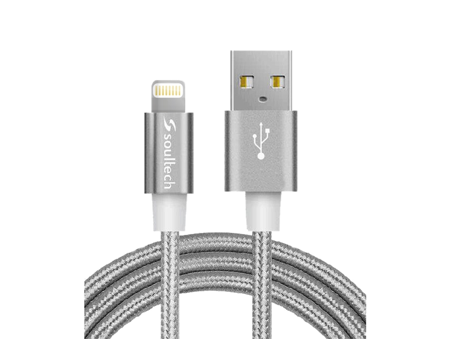 Soultech DK035G Metal Halat Tipi 2.0A iPhone 5/6/7/8/X Lightning Gri ...