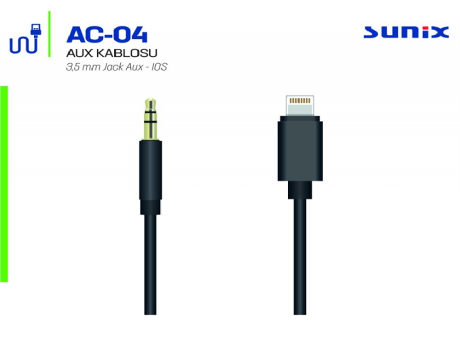 Sunix AC-04 Lightning Aux Kablo - Satpa