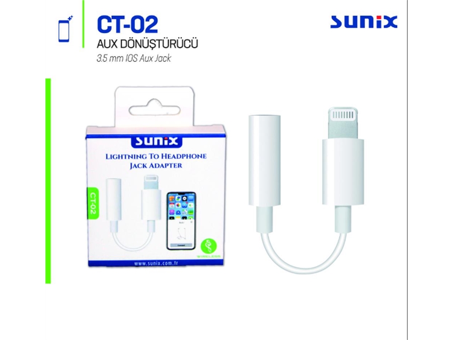 Sunix CT-02 Lightning Aux Dönüştürücü - Satpa