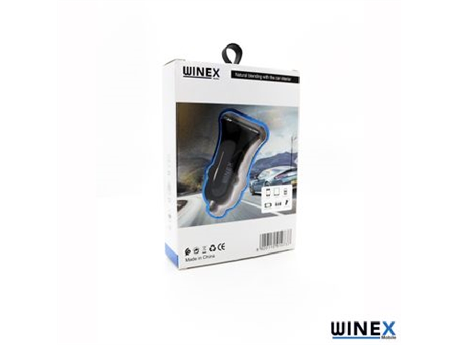 Winex W-002 Usb-c /Usb 3A Araç şarjı Siyah - Satpa