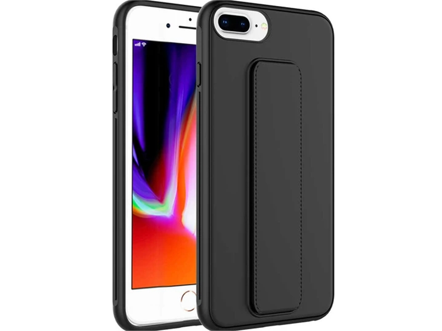 Vision Apple iPhone 7P/8P Manyetik Standlı Siyah Silikon Kılıf - Satpa